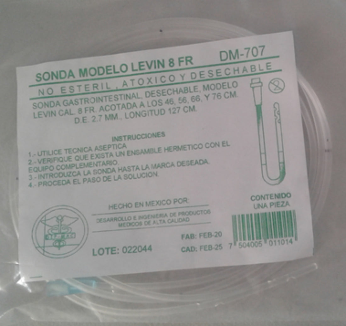 Sonda Gastrointestinal Modelo Levin DM – ProSafety Mx