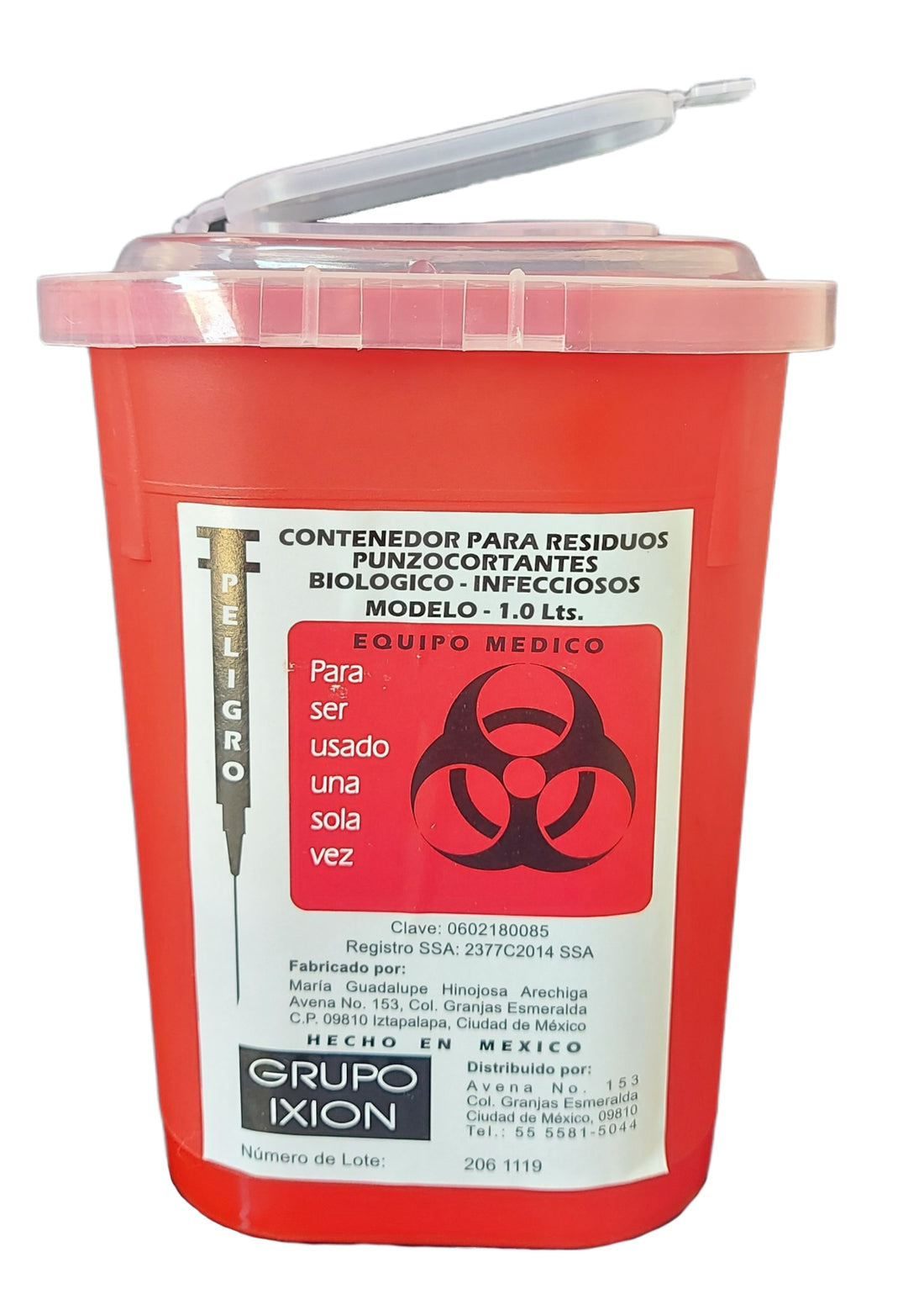Contenedor de Residuos Punzocortantes RPBI – ProSafety Mx